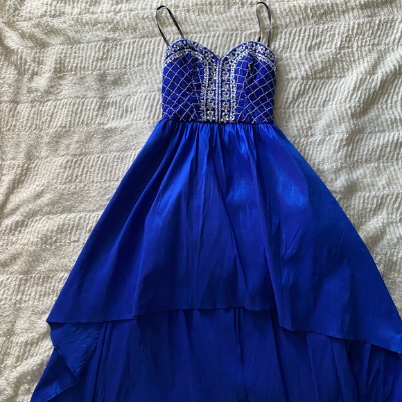 B Darlin | Dresses | Blue Prom Train Dress | Poshmark